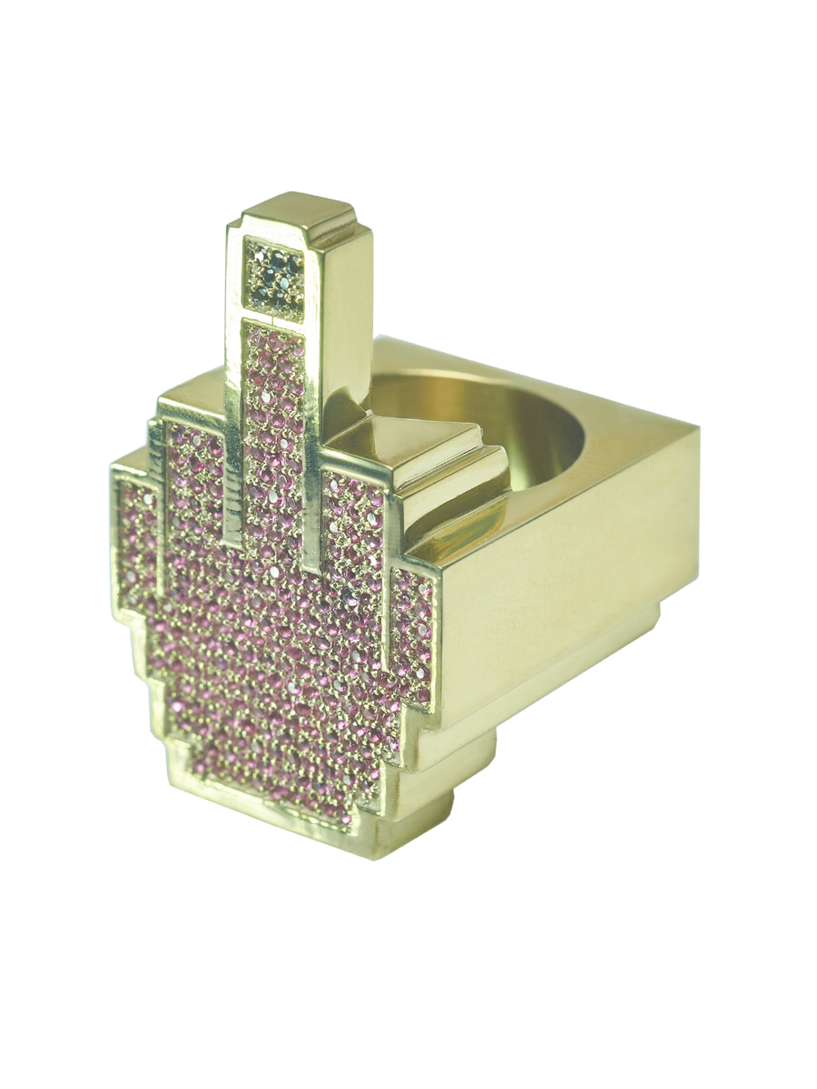 Pixel Middle Finger Ring – NATASHA ZINKO