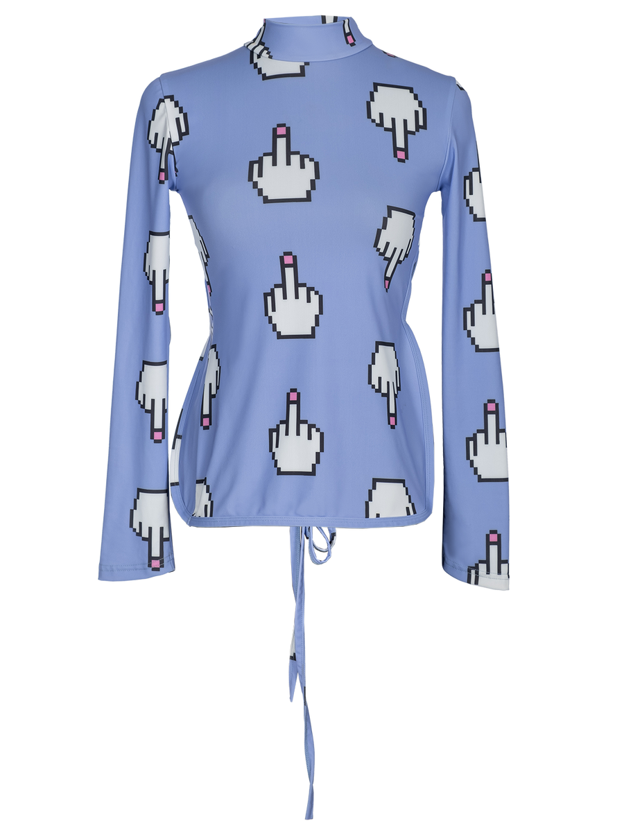 Pixel Middle Finger Top – NATASHA ZINKO