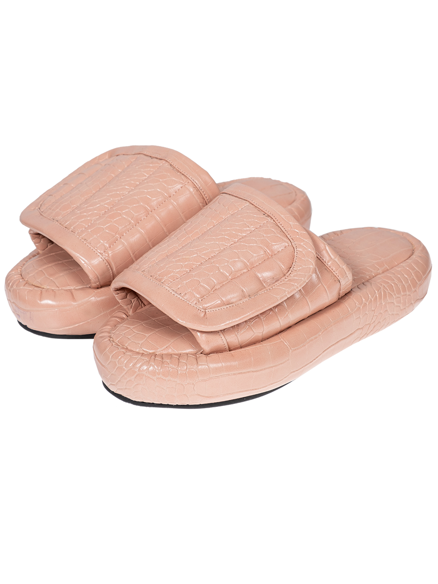 The Faux Leather Slides. – NATASHA ZINKO