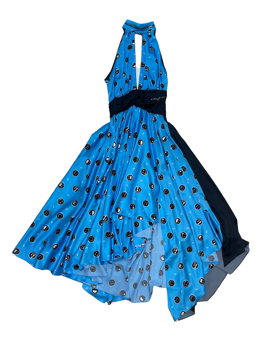 Upcycled Halter Neck Smiley Dress – NATASHA ZINKO