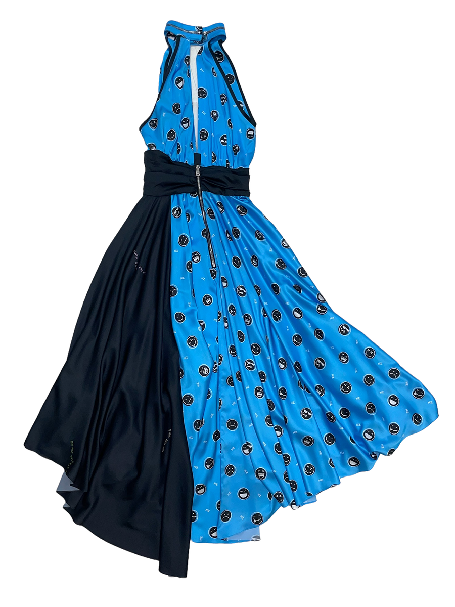 Upcycled Halter Neck Smiley Dress – NATASHA ZINKO